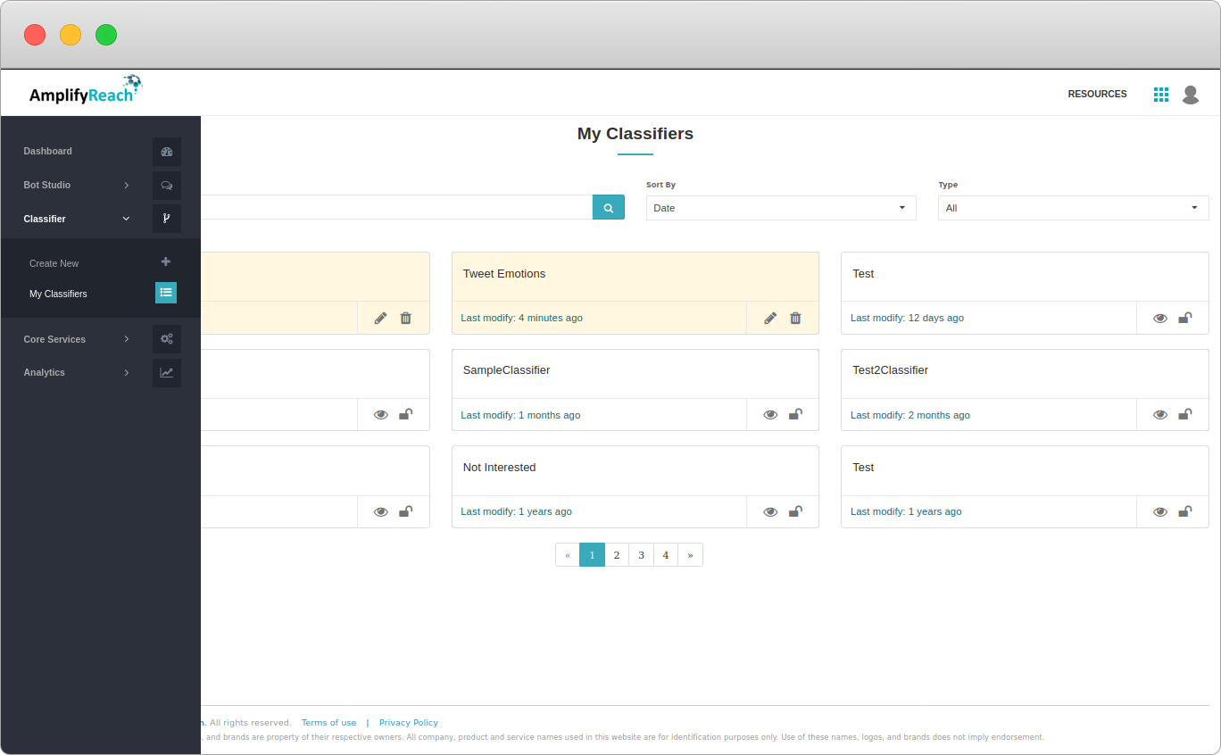 Create / Edit Classifier