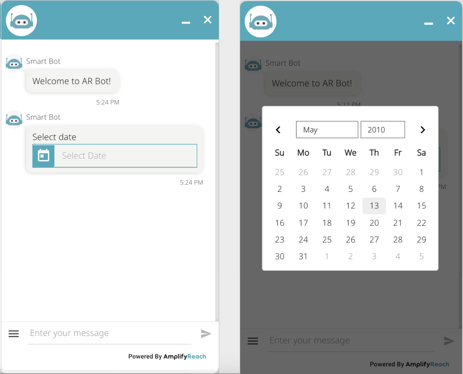 UI Controls in Chatbot
