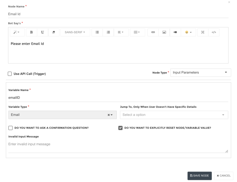 Accepting and validating text input